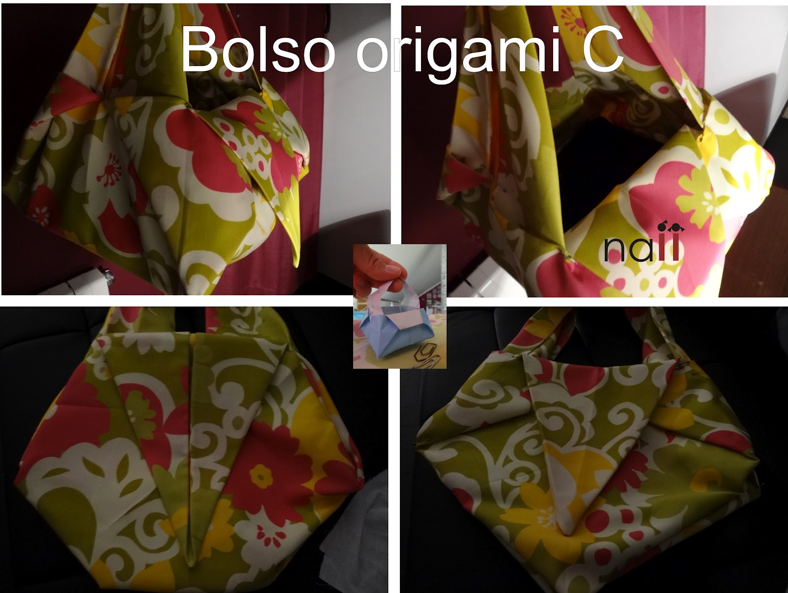 Bolso origami - Pruebas » Patrones en pdf | Naii Costura