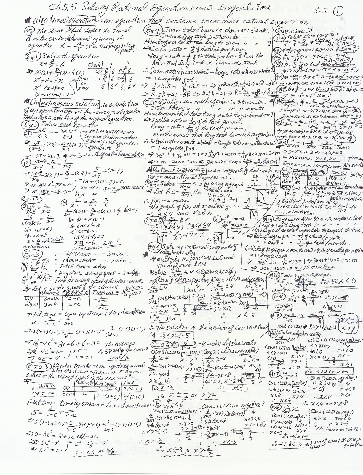 Sean's Math Page: Algebra 2 Class Note - Chapter 5