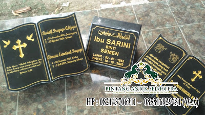 Batu Nisan Kuburan, Model Batu Nisan Islam, Nisan Batu Granit Hitam ...