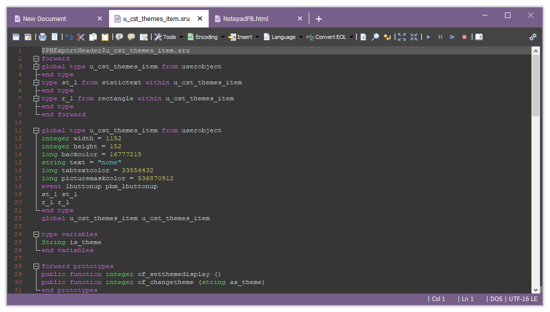 NotepadPB - PowerBuilder Built Notepad