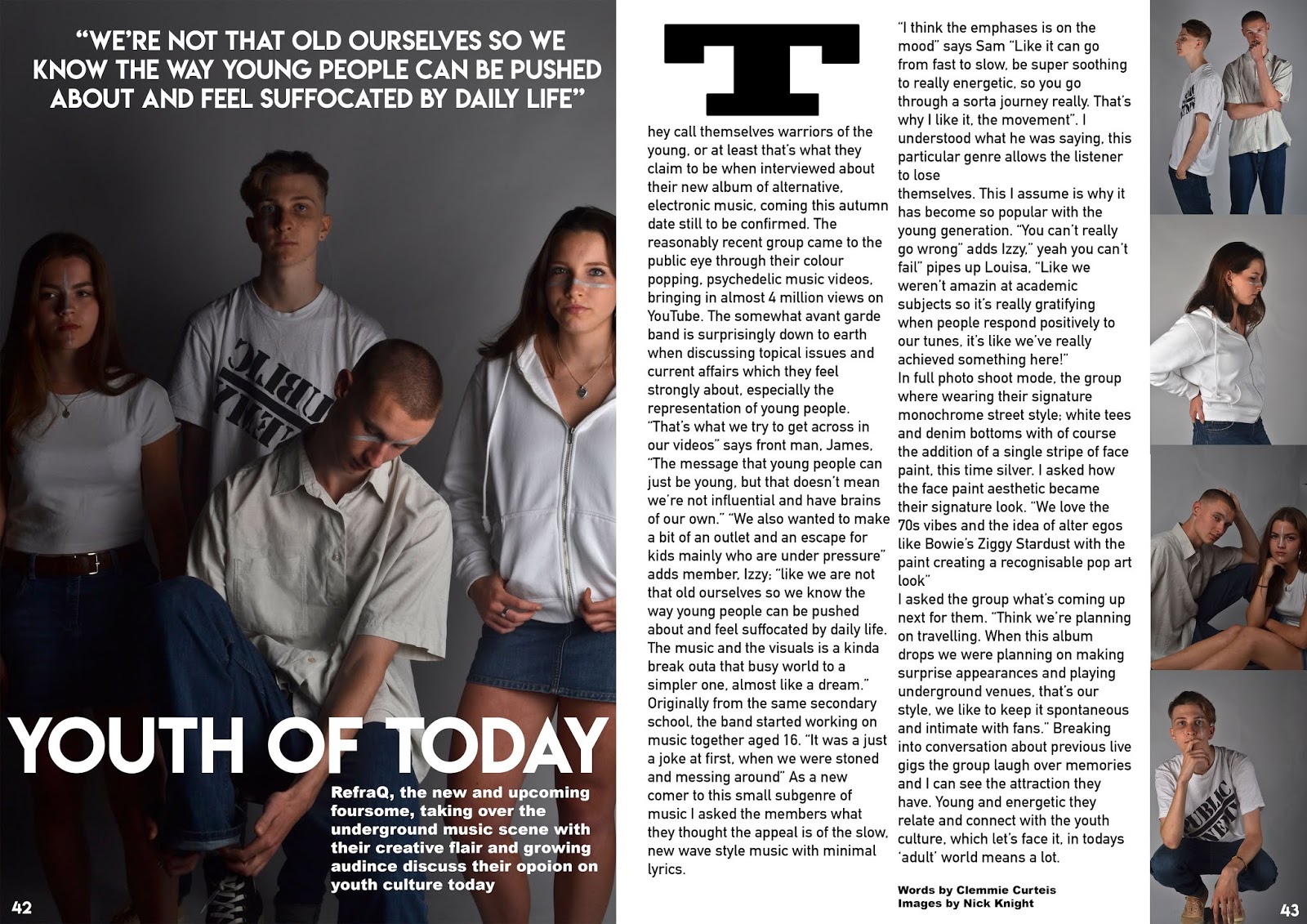 A-Level Media Studies: Component three: examples of student magazines