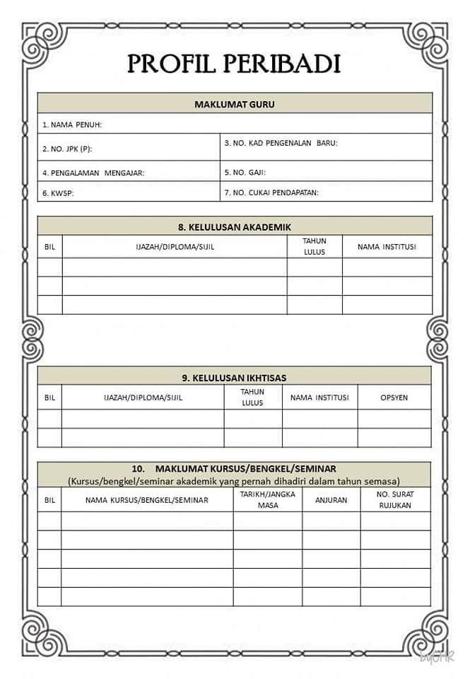 Download Muat Turun Divider dan Isi Fail Rekod Mengajar Tahun 2021 ...