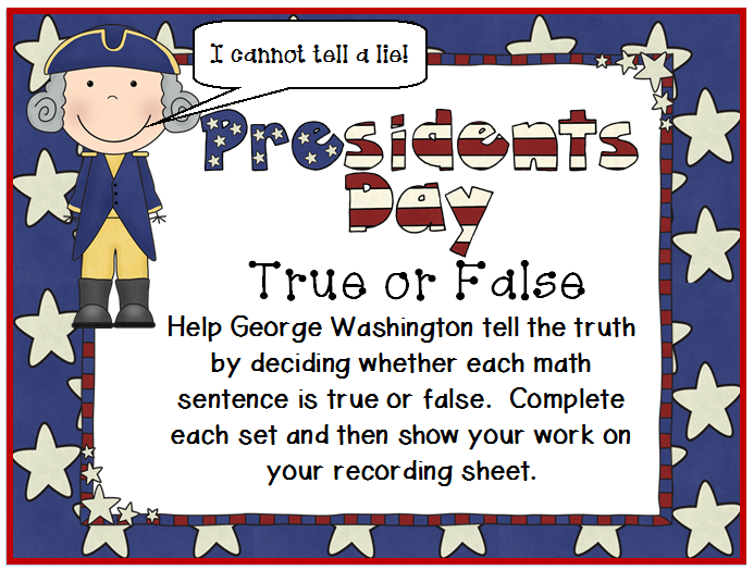 President's Day Math Center - Classroom Freebies