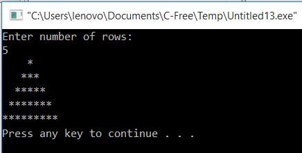 All C Programs: Symbol Pyramid Programs in C