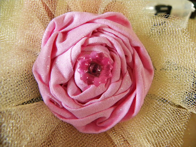Scrap that Baby!: Heather's Fabric rolled flowers Tutorial.