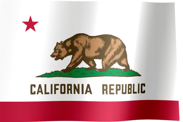 Flag of California (GIF) - All Waving Flags