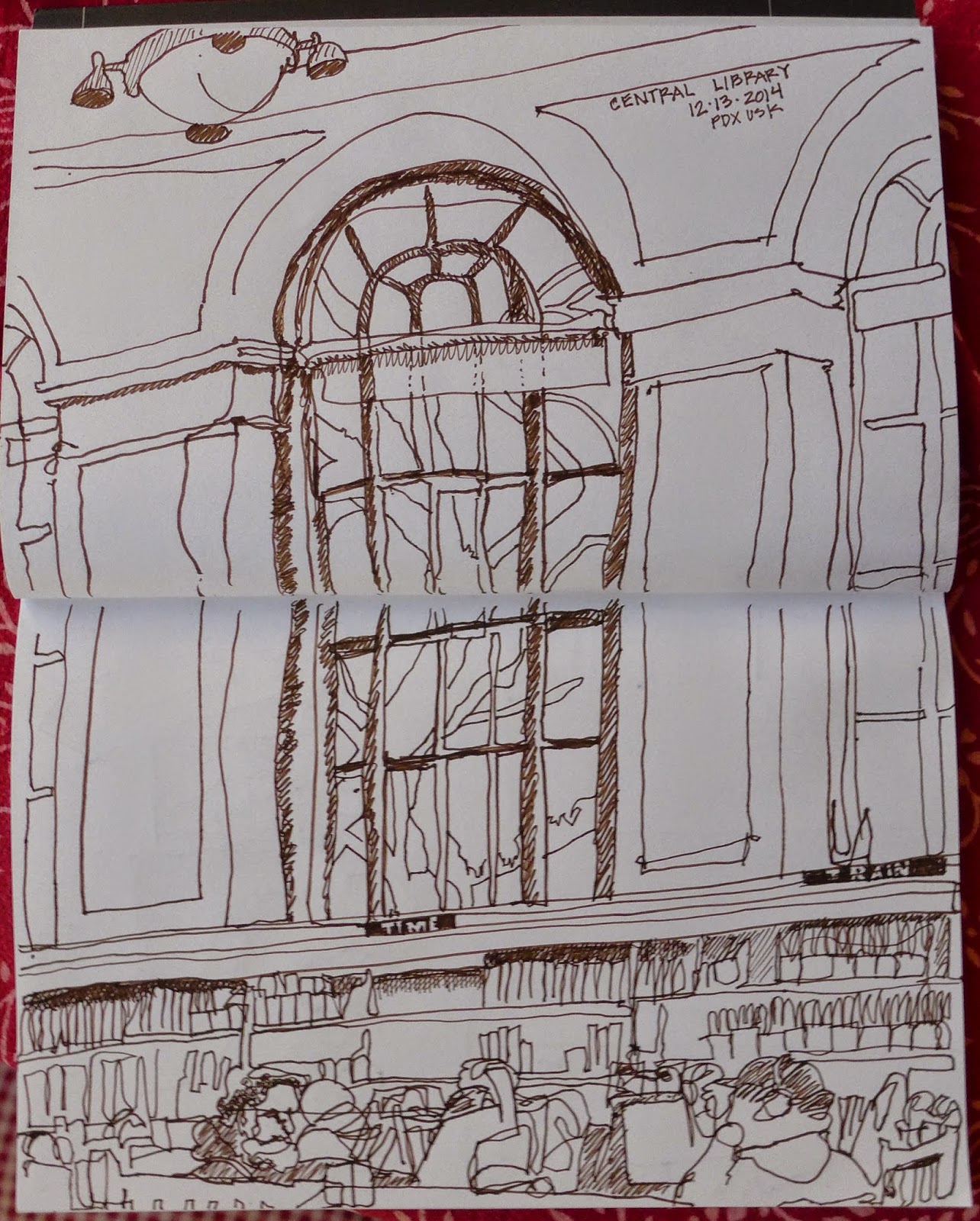 Urban Sketchers Portland: Central Library Sketches