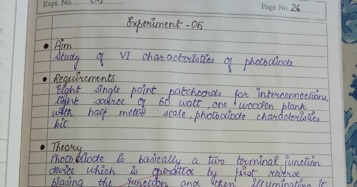 VI Characteristics of Photodiode.