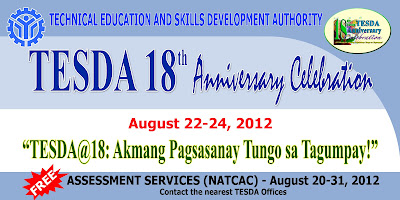 Official Blog of SFIST, Malilipot, Albay: SFIST Supports TESDA 18th ...