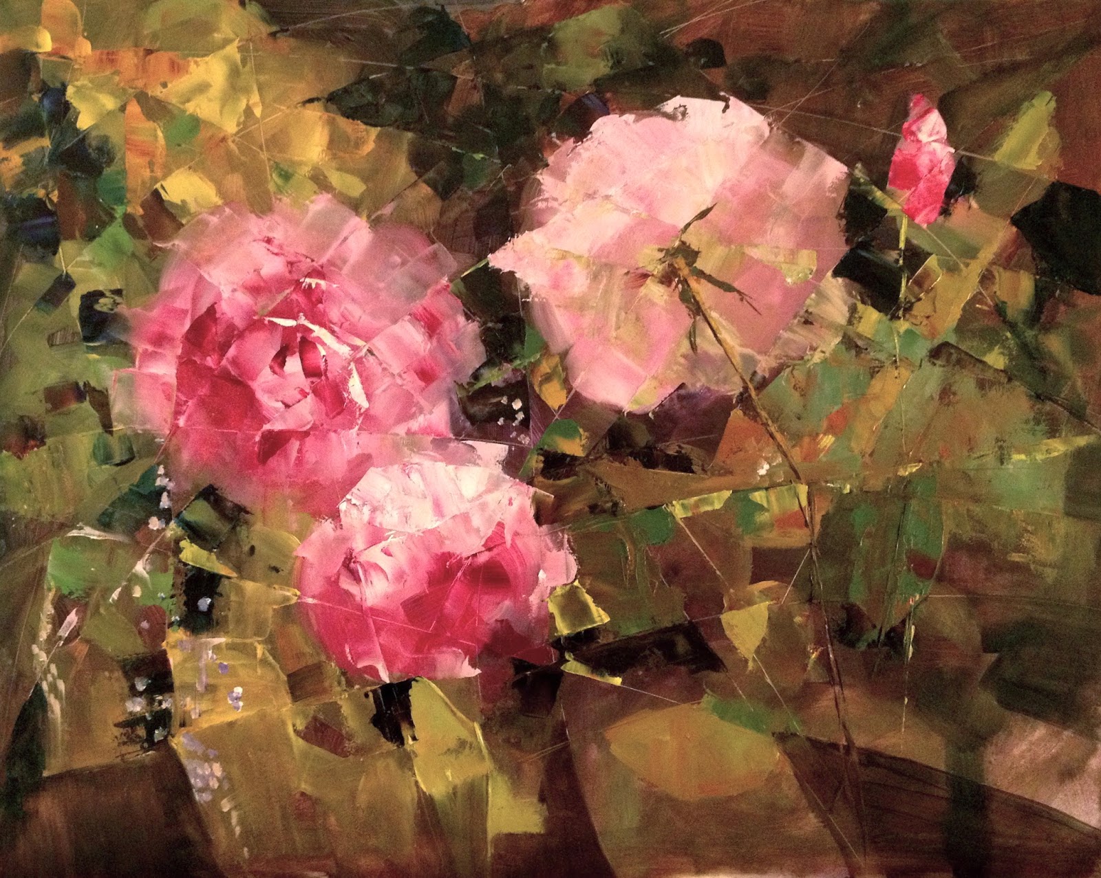 Ann Feldman: "The Logic of a Summer Garden I" 20x16"