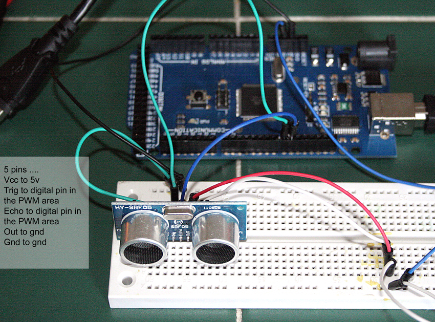 Robots and Electronics: HY-SRF05 Sensor