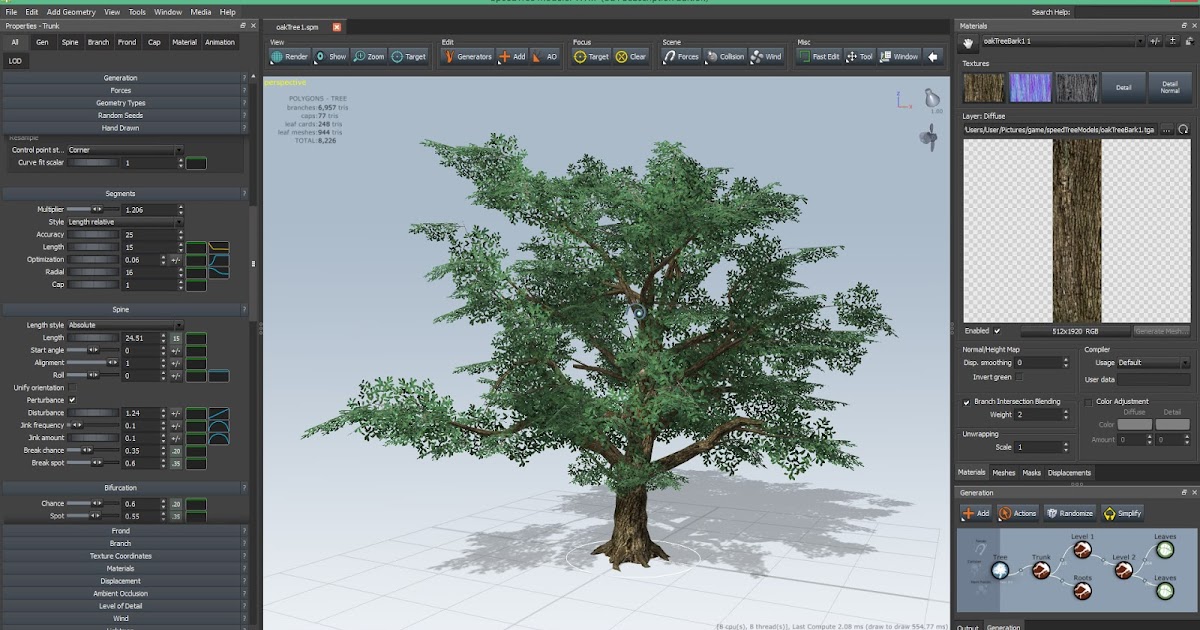 Artistcaleb's Game Development: Trees via SpeedTree