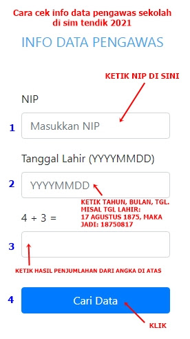 Cara Mengecek Informasi Status Data Pengawas Sekolah di SIM TENDIK 2021 ...