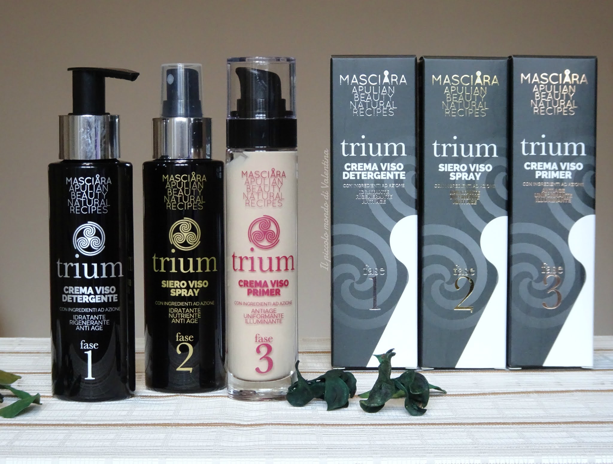 Il piccolo mondo di Valentina.: TRIUM: Crema Detergente, Siero Spray ...