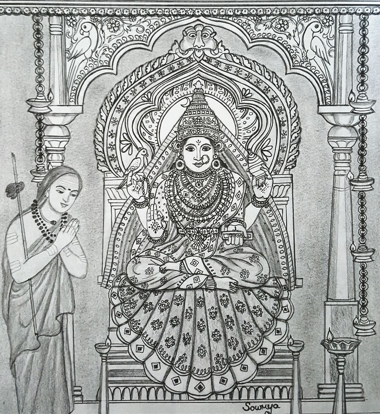 Shankara!: Vasantha Navarathri 2017 Drawings and Alankarams!