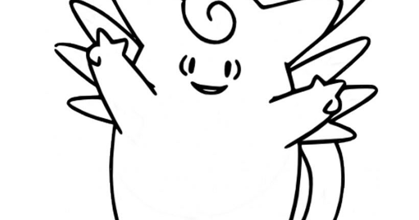 POKEMON CLEFABLE PARA COLOREAR Y PINTAR - COLOREA TUS DIBUJOS