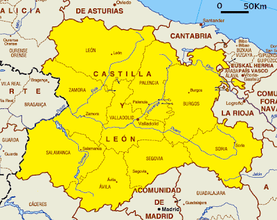 Castile and Leon Map Information | Map of Spain Pictures and Information