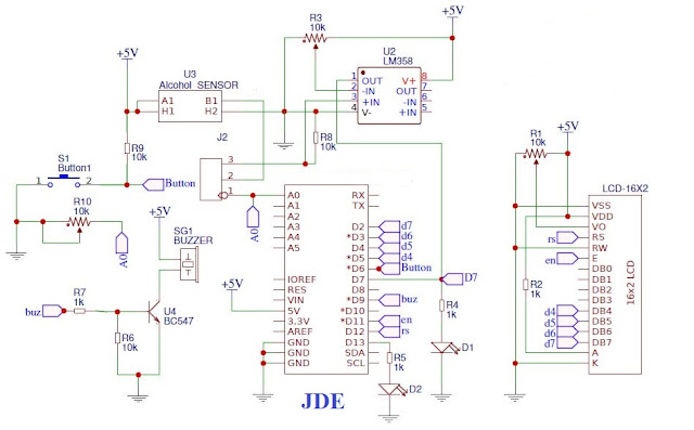 Arduino Alcohol Detector