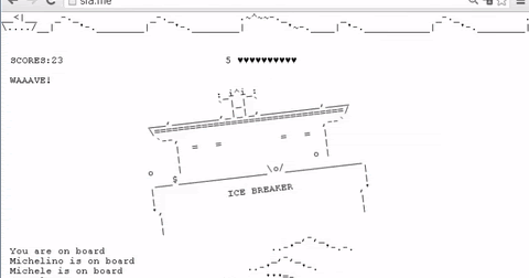 ASCII Art Boats: List of GIFs