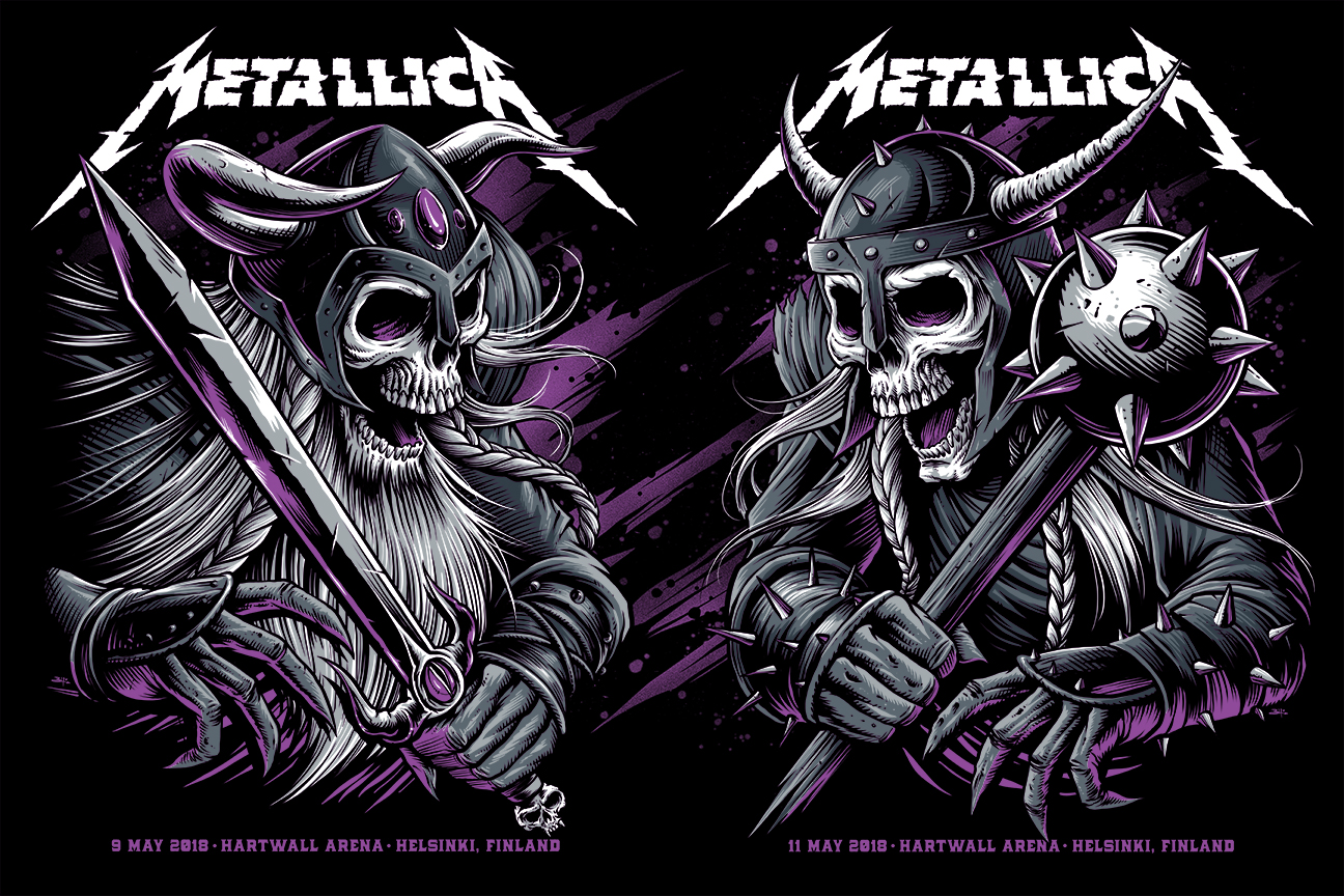 INSIDE THE ROCK POSTER FRAME BLOG: Brandon Heart Metallica Helsinki Posters