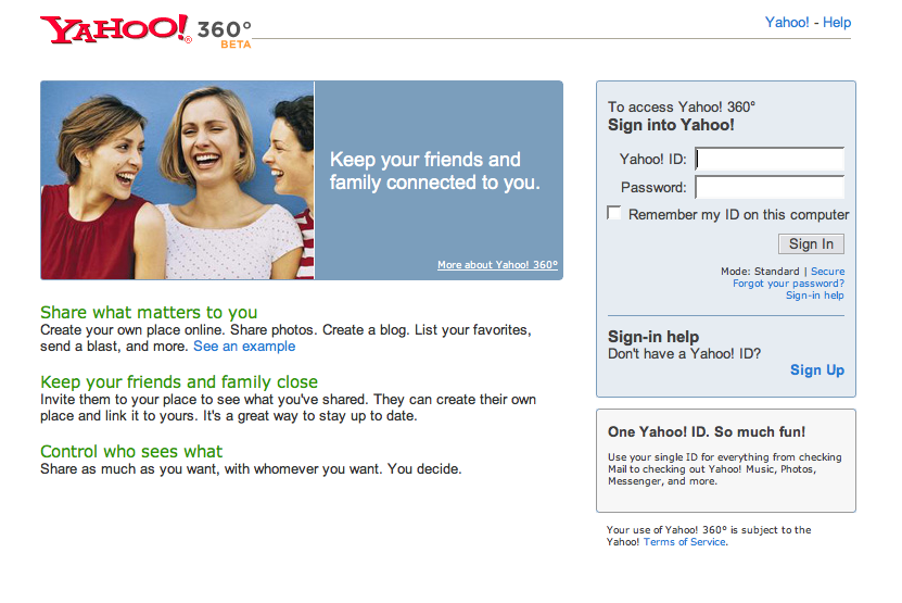 Efemerides de Tecnologia: 13 de julio (2009) cierra Yahoo! 360°. El último intento de Yahoo! por ...