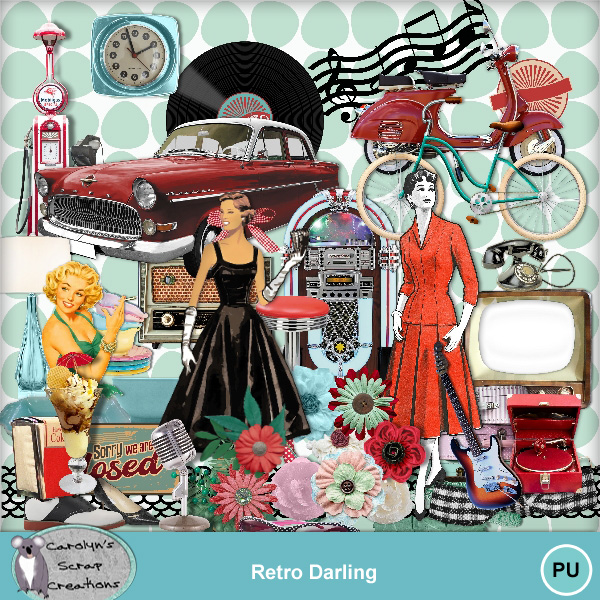 Carolyn's Creations: New kit in Store Retro Darling
