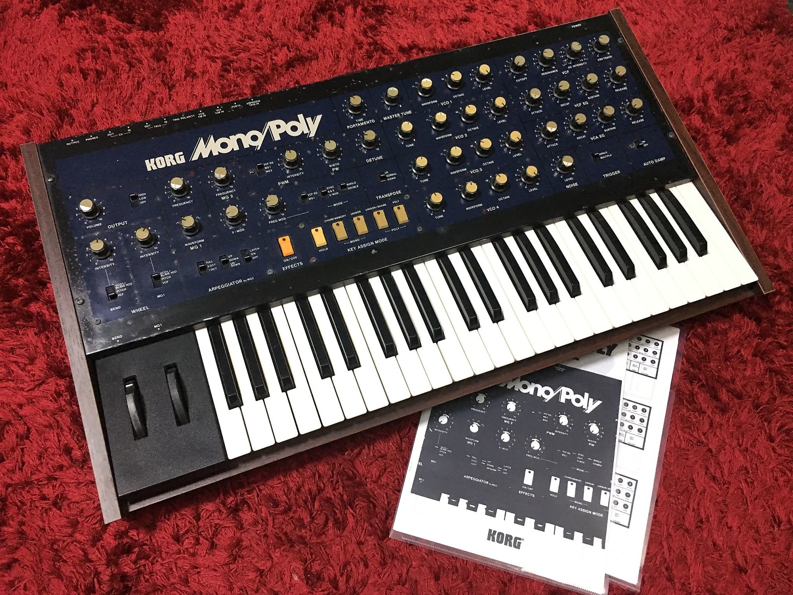 MATRIXSYNTH: Korg MP-4 Mono Poly Monophonic Analog Synthesizer SN 470679