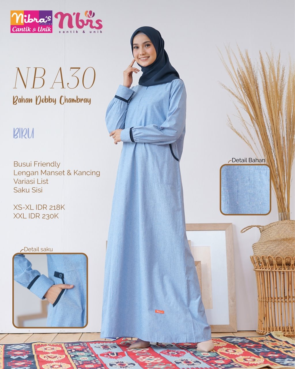 KOLEKSI GAMIS NIBRAS TERBARU NB A30