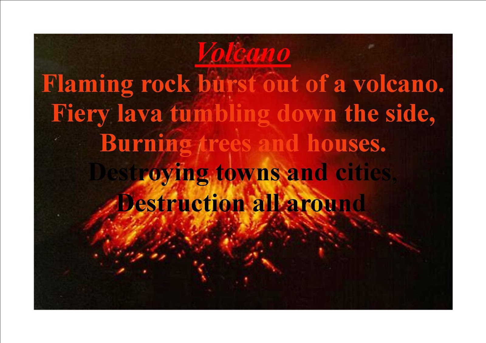 Room 1's blog: Volcano by Myles