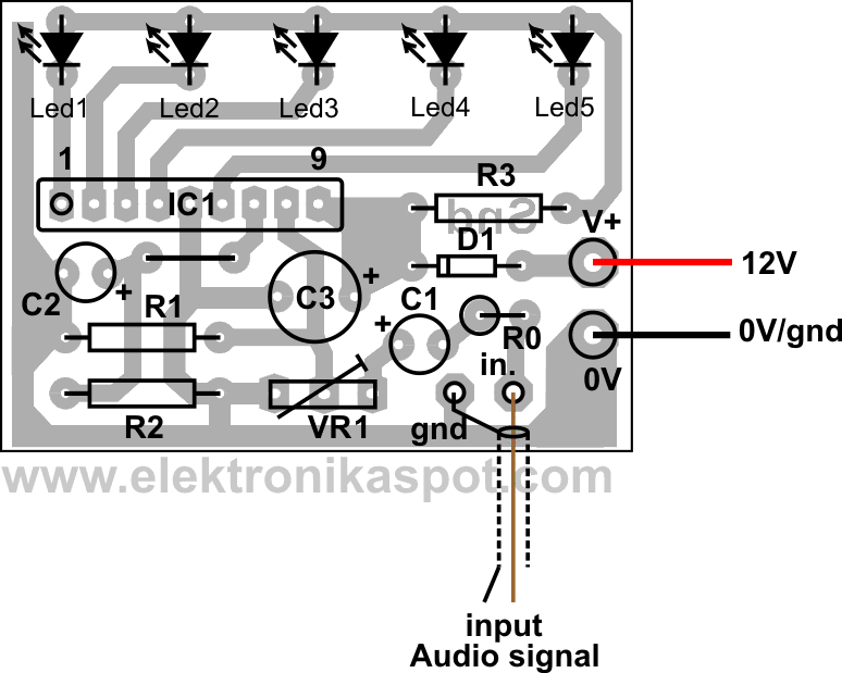 Level Meter Dengan 5 LED | Elektronika Spot