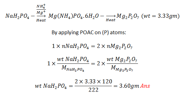 Welcome to Chem Zipper.com......: In a determination of P an aqueous ...