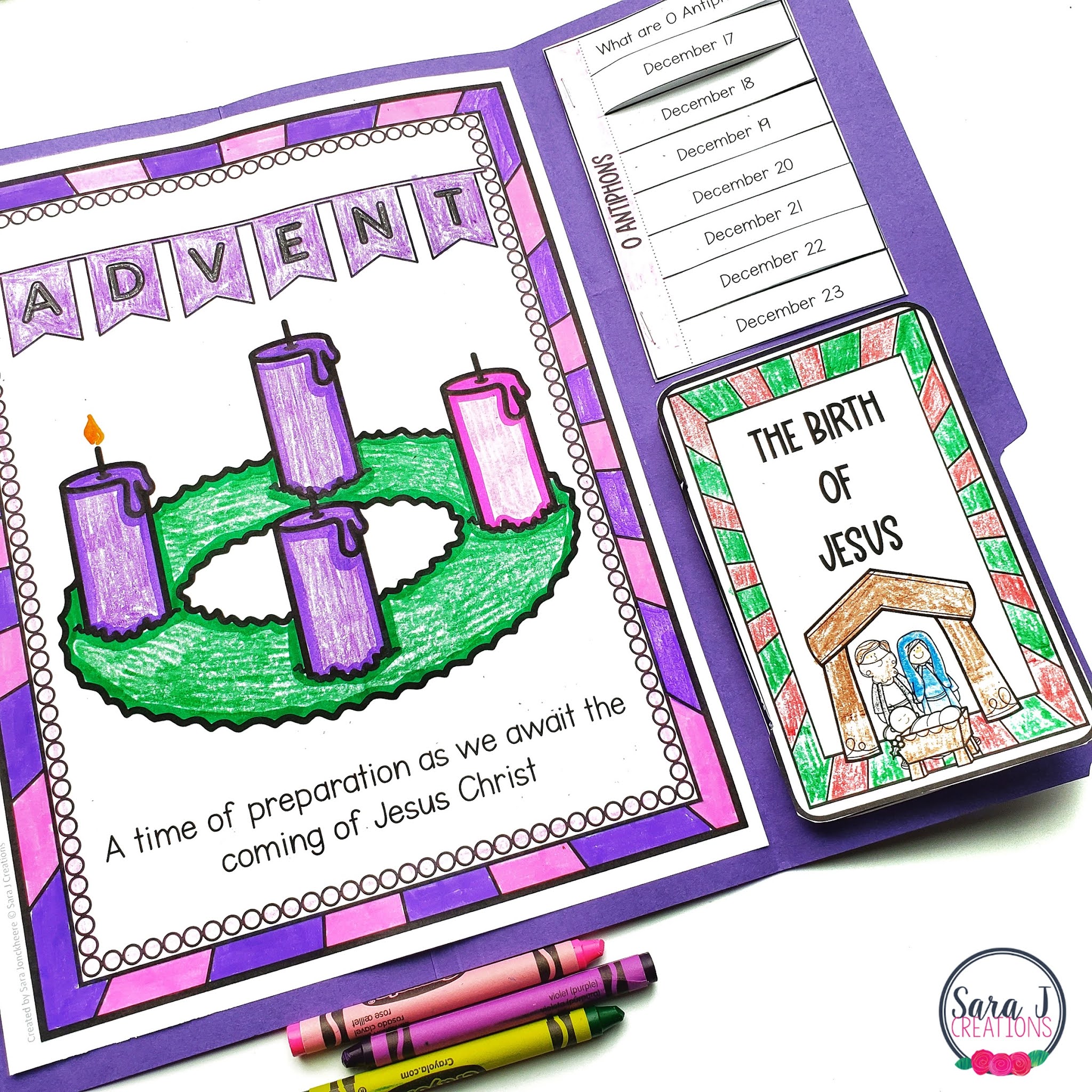 Advent Lapbooks for Catholic Kids | Sara J Creations
