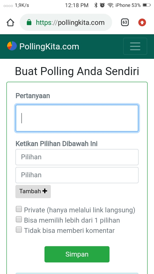 Cara Membuat Polling di Whatsapp - SINAUSE.ID