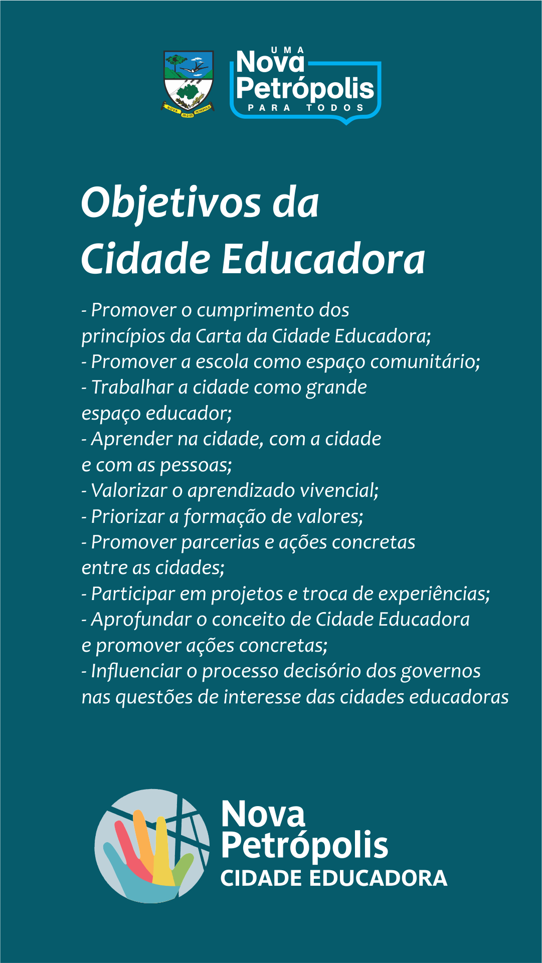 PORQUE NOVA PETRÓPOLIS É CIDADE EDUCADORA
