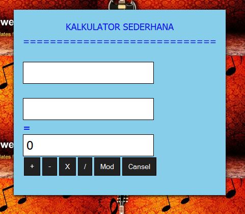 Cara Membuat Kalkulator Menggunakan Script PHP ~ Sandy Setiawan