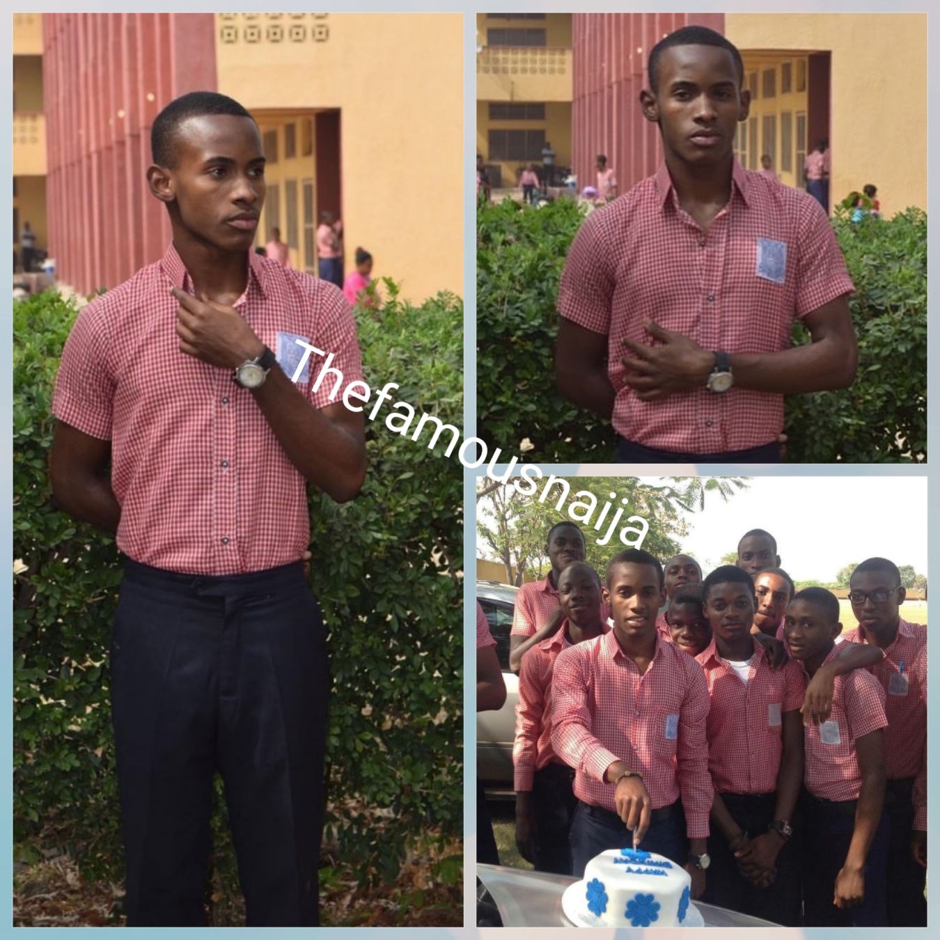 Pictures of Justin UG in secondary school