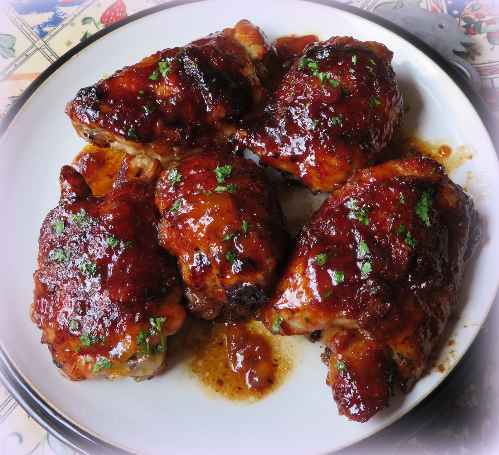 Sticky BBQ Chicken Thighs | The English Kitchen