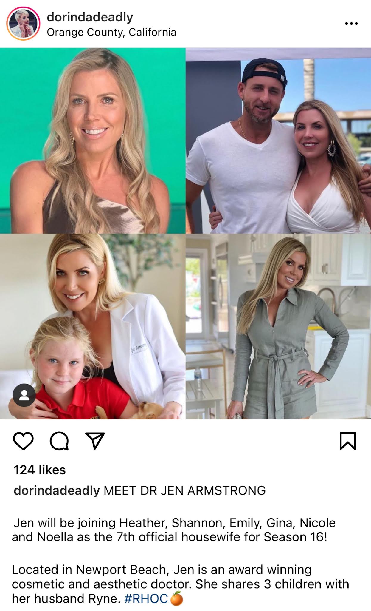 Dr. Jennifer Armstrong Is Reportedly Joining ‘RHOC’ For Season 16 Along ...