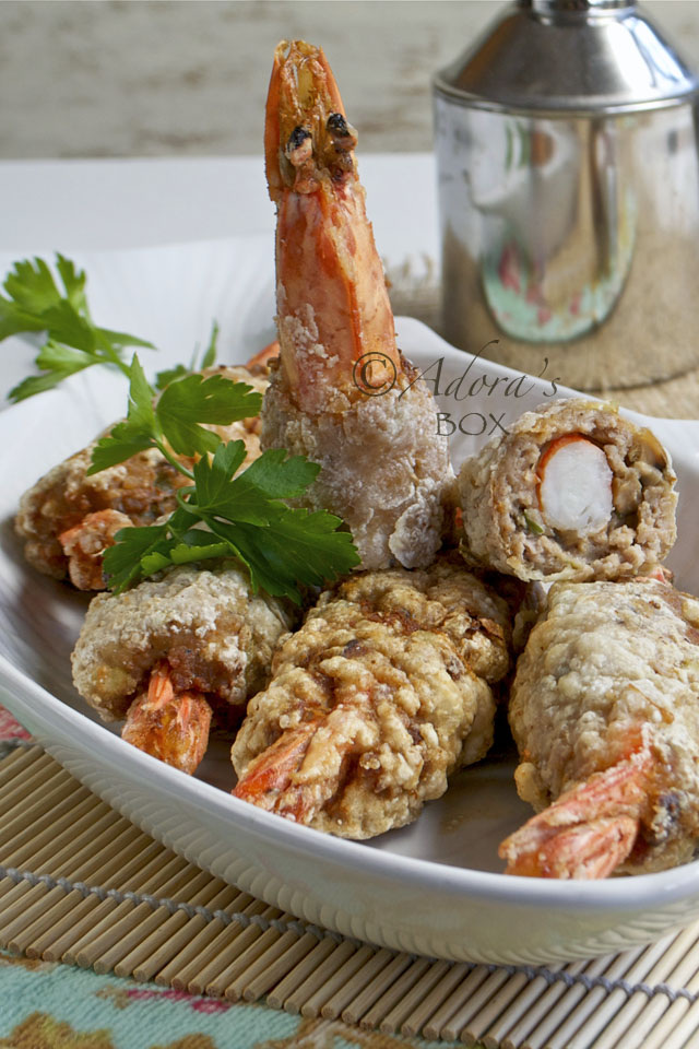 Adora's Box: CAMARON RELLENADO (STUFFED PRAWNS)