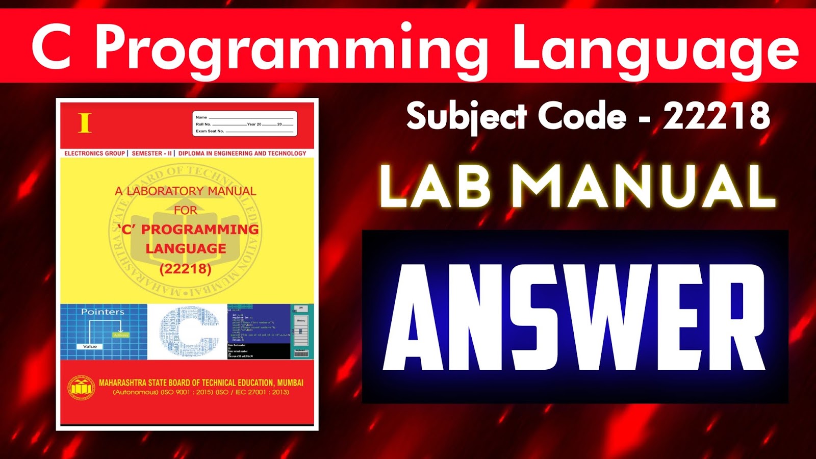 22218 C Programming Language Msbte Manual Answers