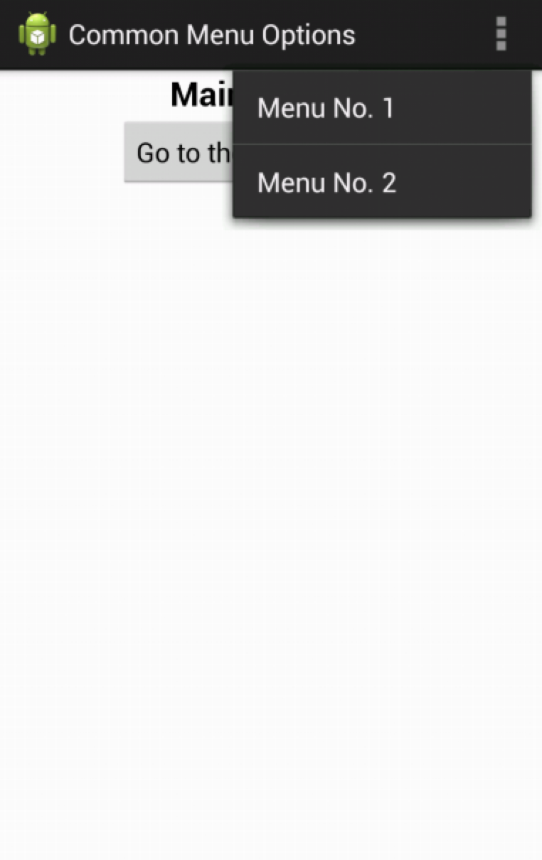 Android Common Menu Options For Multiple Activities