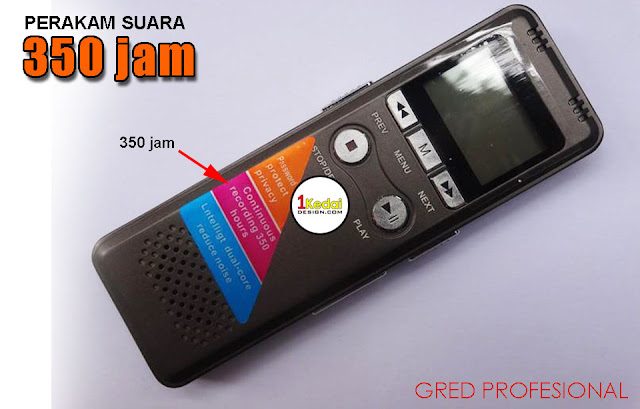 Gajet Unik Khas: Perakam Suara 350 jam Profesional dan Kuliah.