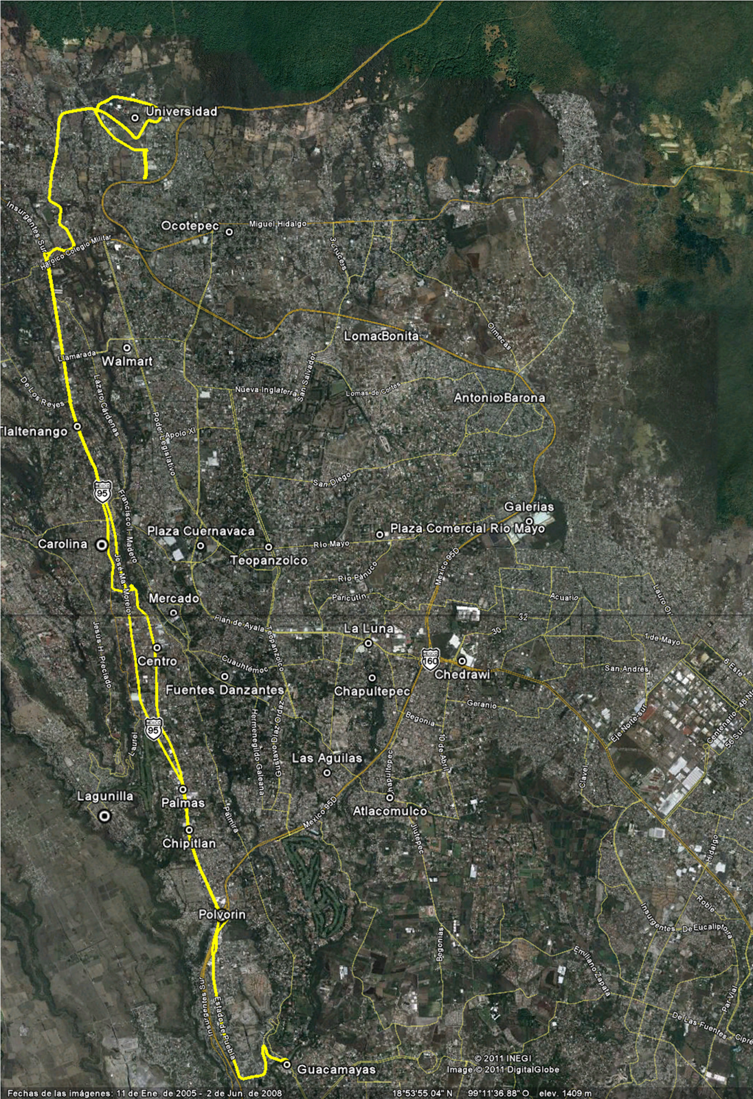 Rutas de Cuernavaca: Ruta 1 de Cuernavaca (UAEM - Guacamayas)