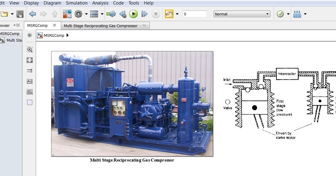 REDS Library: 50. Multi Stages Reciprocating Gas Compressor | Matlab ...