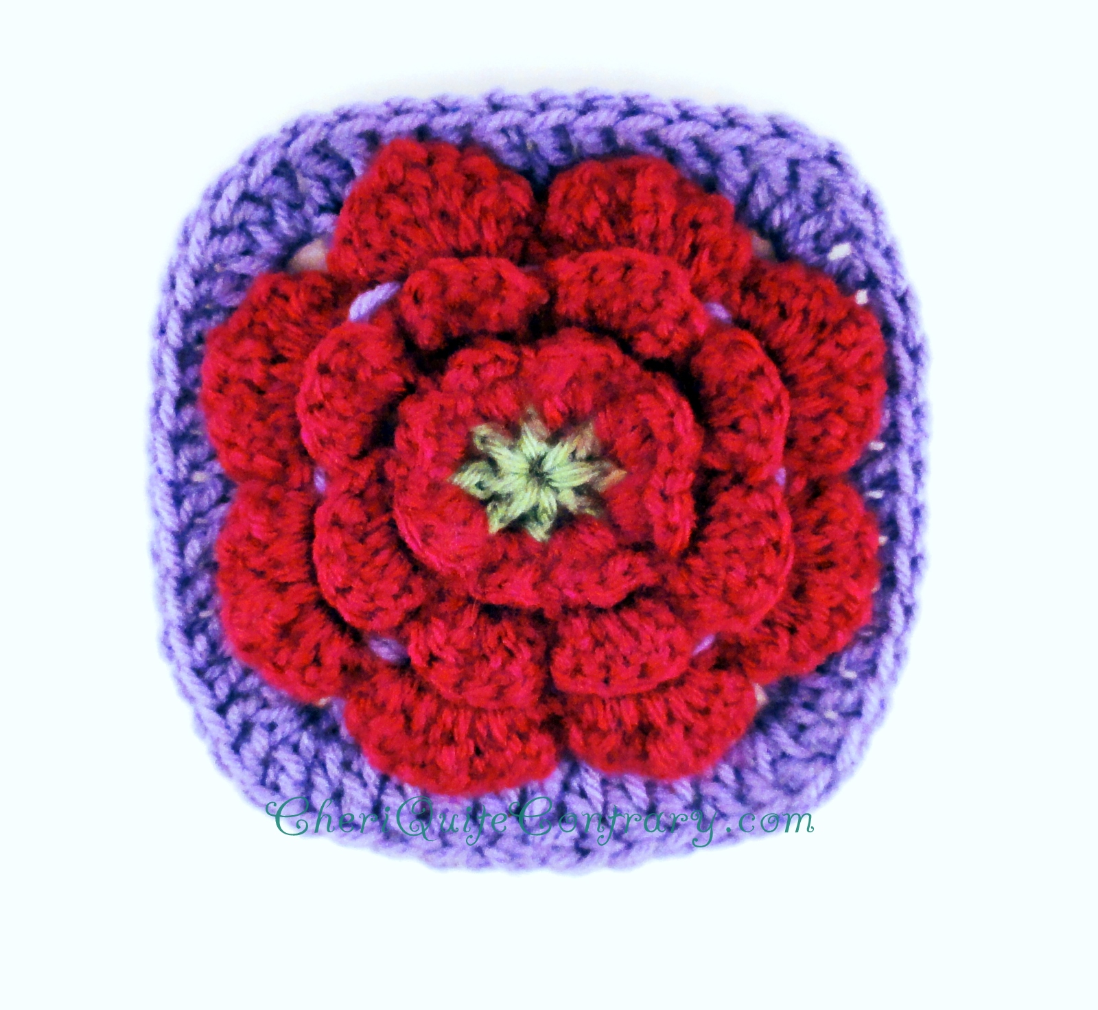 Cheri Quite Contrary: Flower Granny Square
