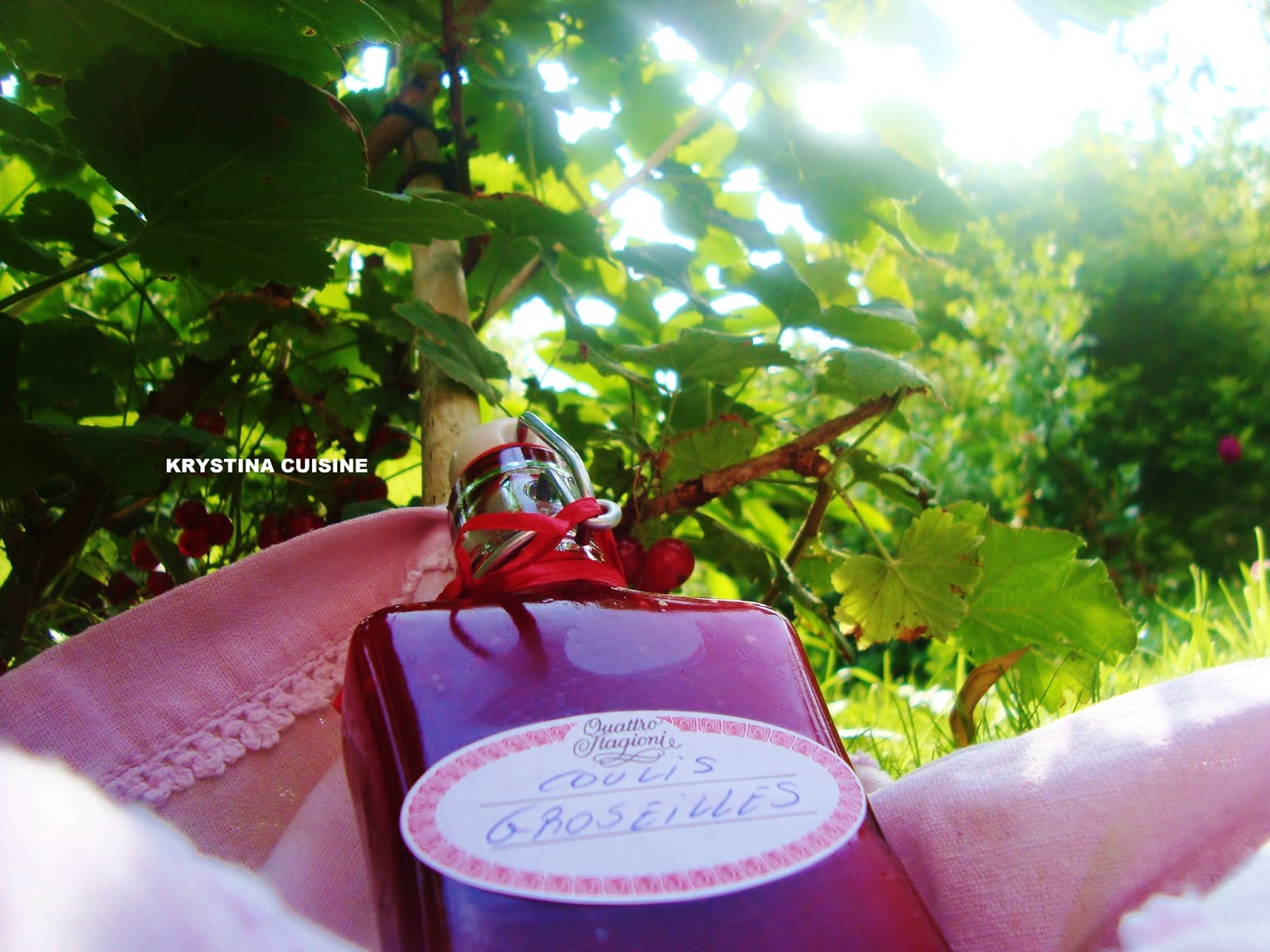 Krystina cuisine: Coulis de groseilles rouges