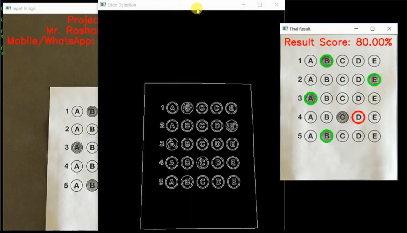 Automatic OMR Answer Sheet Evaluation Using Python Project With Source Code ~ MATLAB PROJECTS