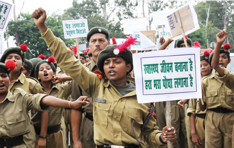 View Patna: NCC cadets take pledge for plantation drive