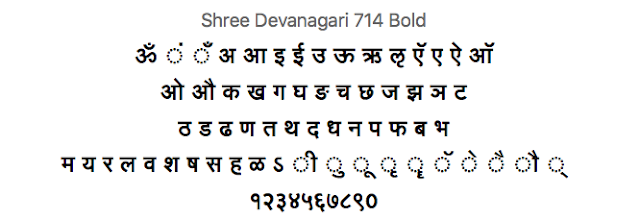 Marathi Font Character Maps