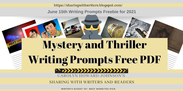 Mystery and Thriller Writing Prompts Freebie of the Month for June 15th ...